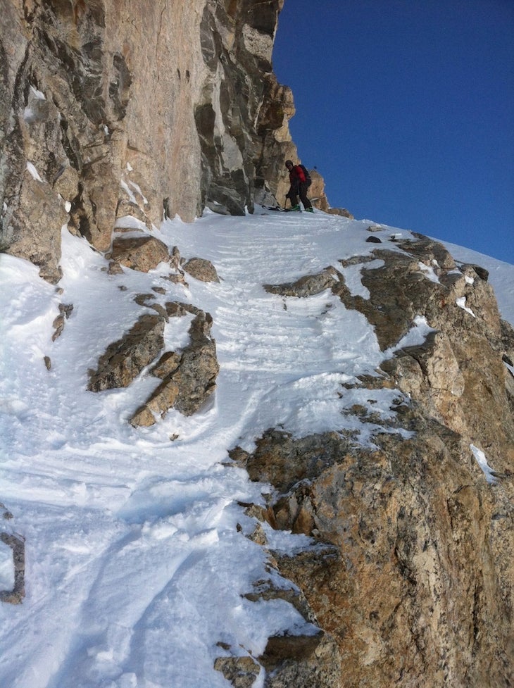First Ski Descent of North Face of the Grand Teton - Climbing
