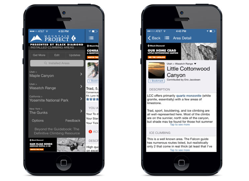 Editors' Choice Classic: Mountain Project Phone App