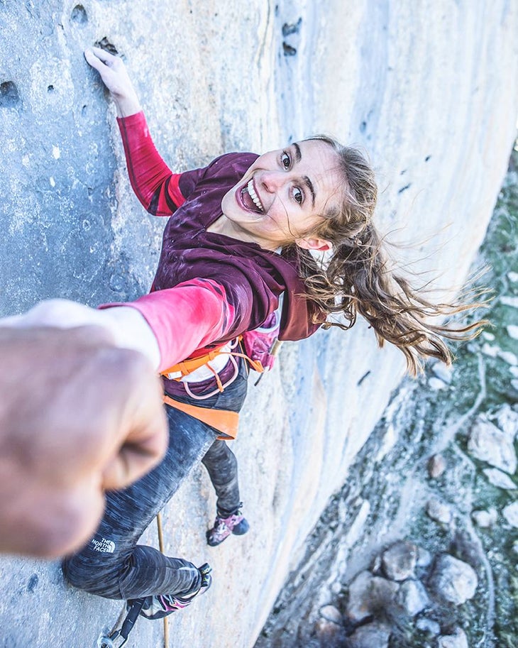 Climbing is a rare sport where women can perform as well as men.