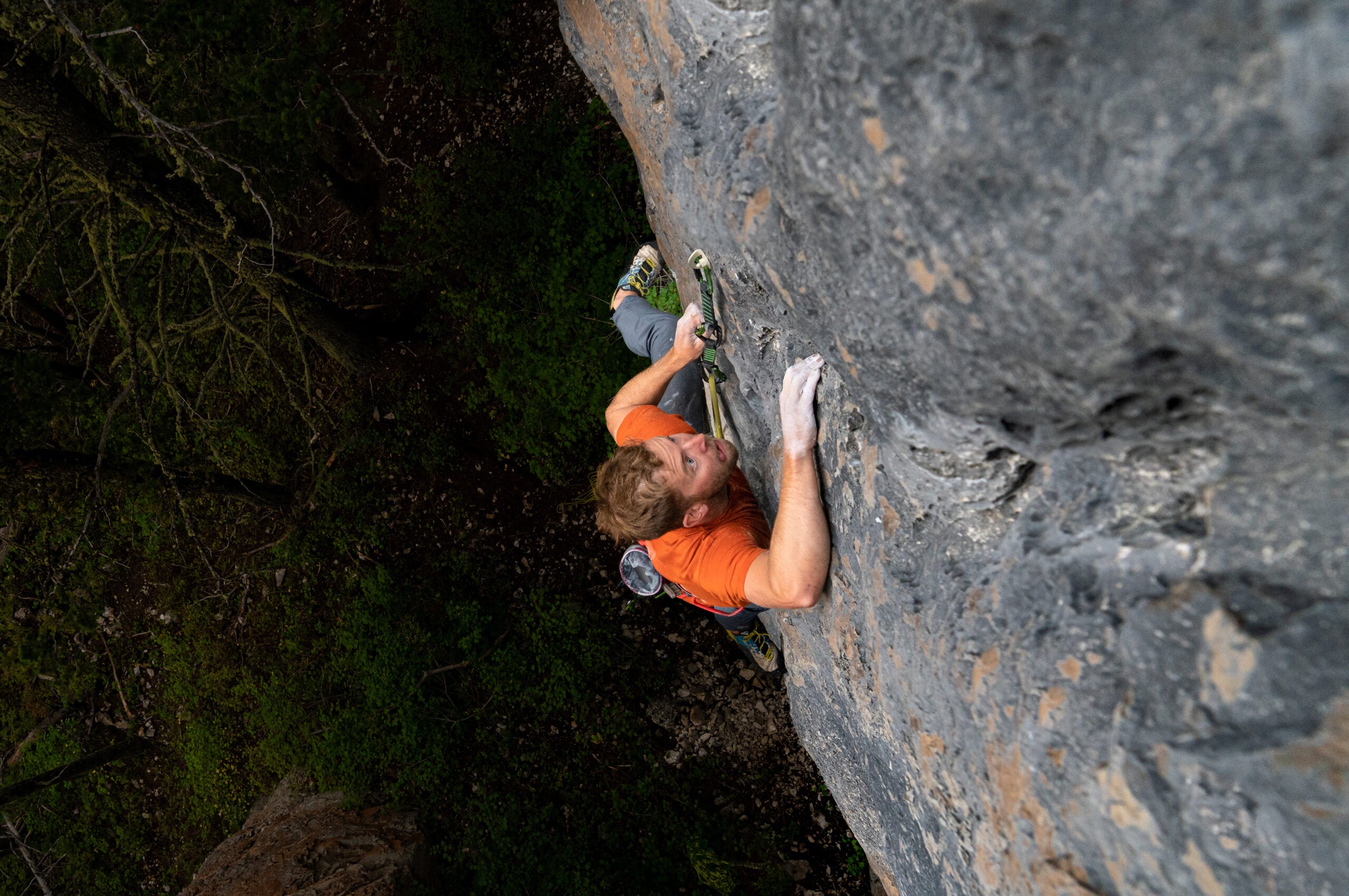 Orange sport climber kiff - Climbing