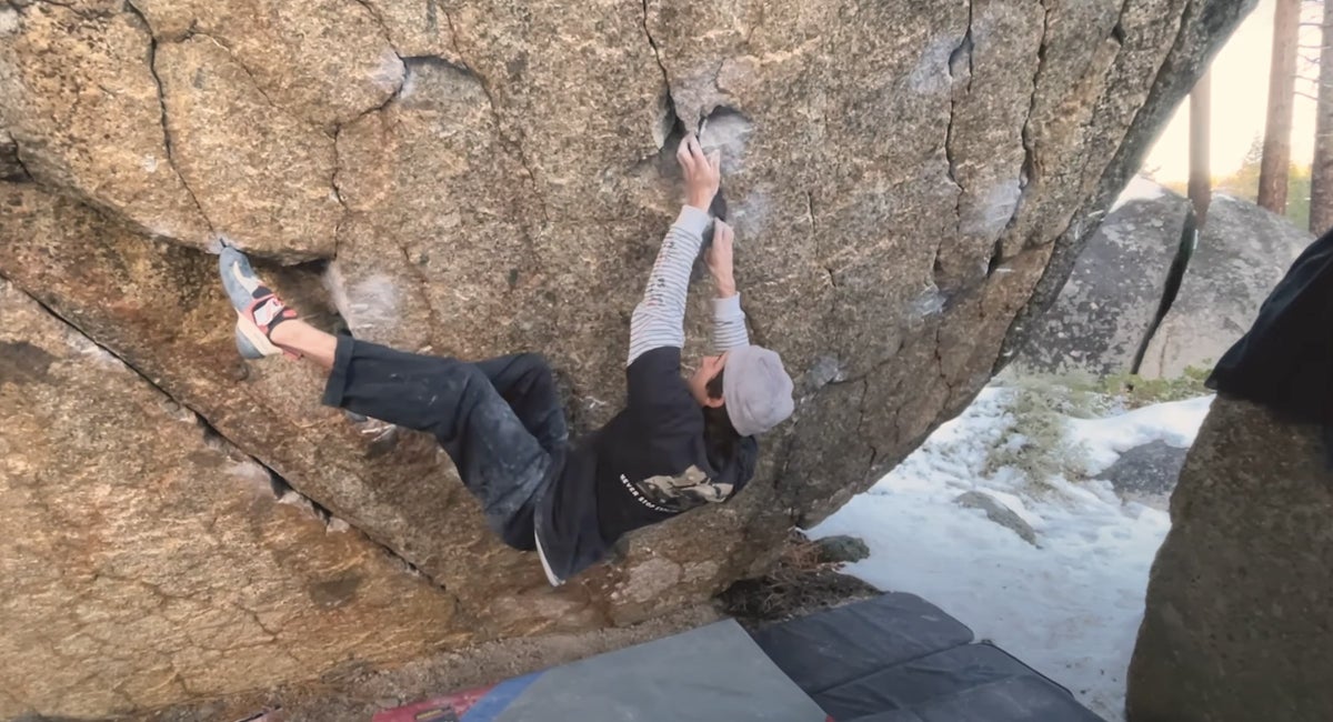 Video: Shawn Raboutou on the FA of "Big Z" (V16) - Climbing
