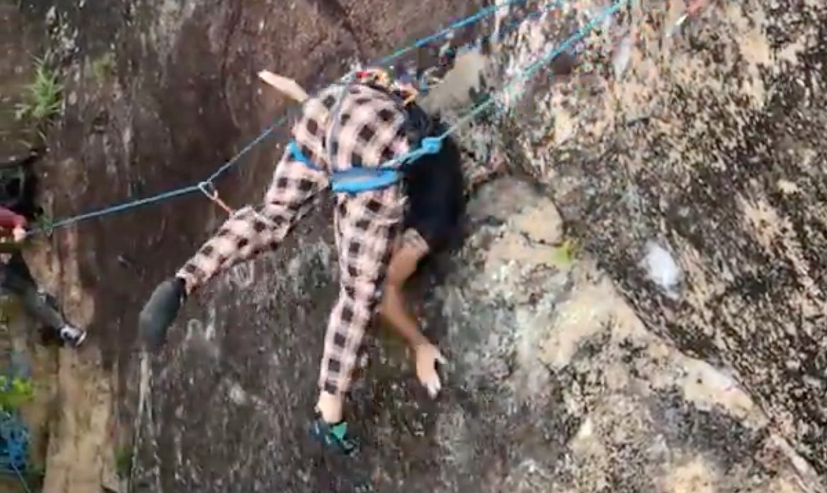 Weekend Whipper: Awkward Fall Flips Climber Upside Down - Climbing